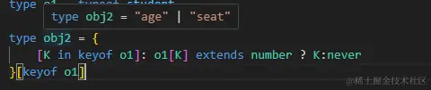 typescript类型体操--提取对象中指定类型的属性前言 今天有群友提问说如何用typescript类型推断返回对象 - 掘金