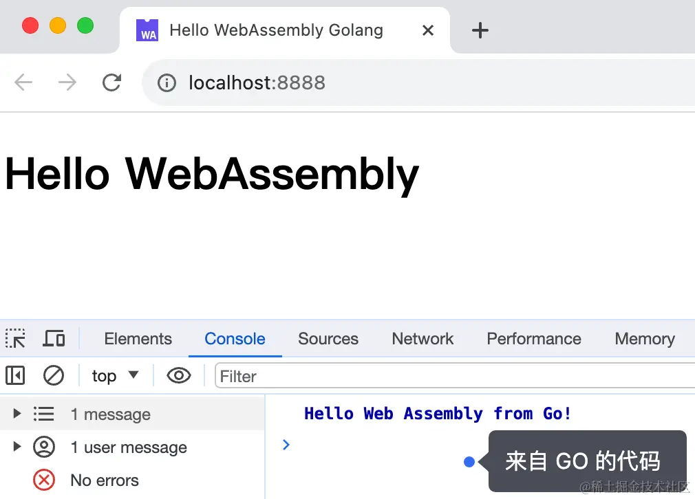 使用 Go 编译 WebAssembly如果你希望在浏览器中运行像 C++、Rust 或 Go 这样的代码，并且对性能要 - 掘金