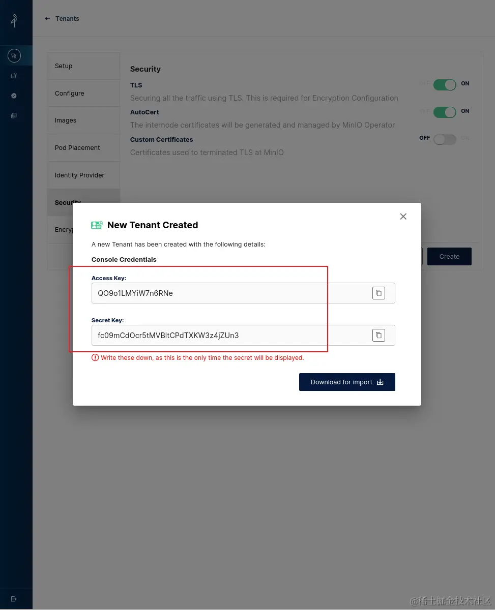 在K8s上搭建MinIO集群（使用SSL）部署MinIO Operator 初始化 MinIO K8s Operator - 掘金