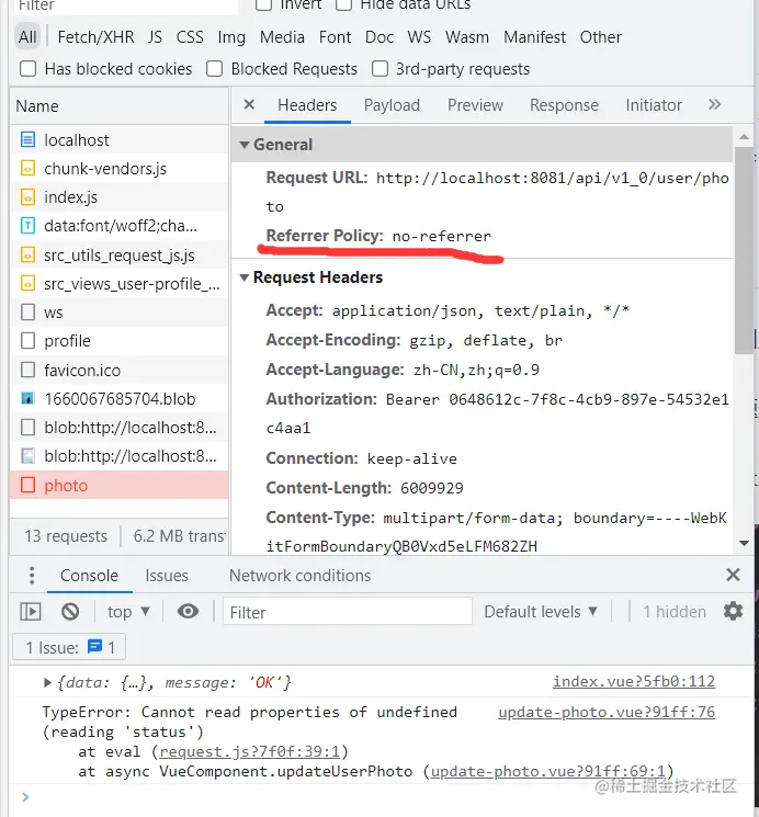 前端请求数据时报：Cannot read property ‘status‘ of undefined问题解决 - 掘金