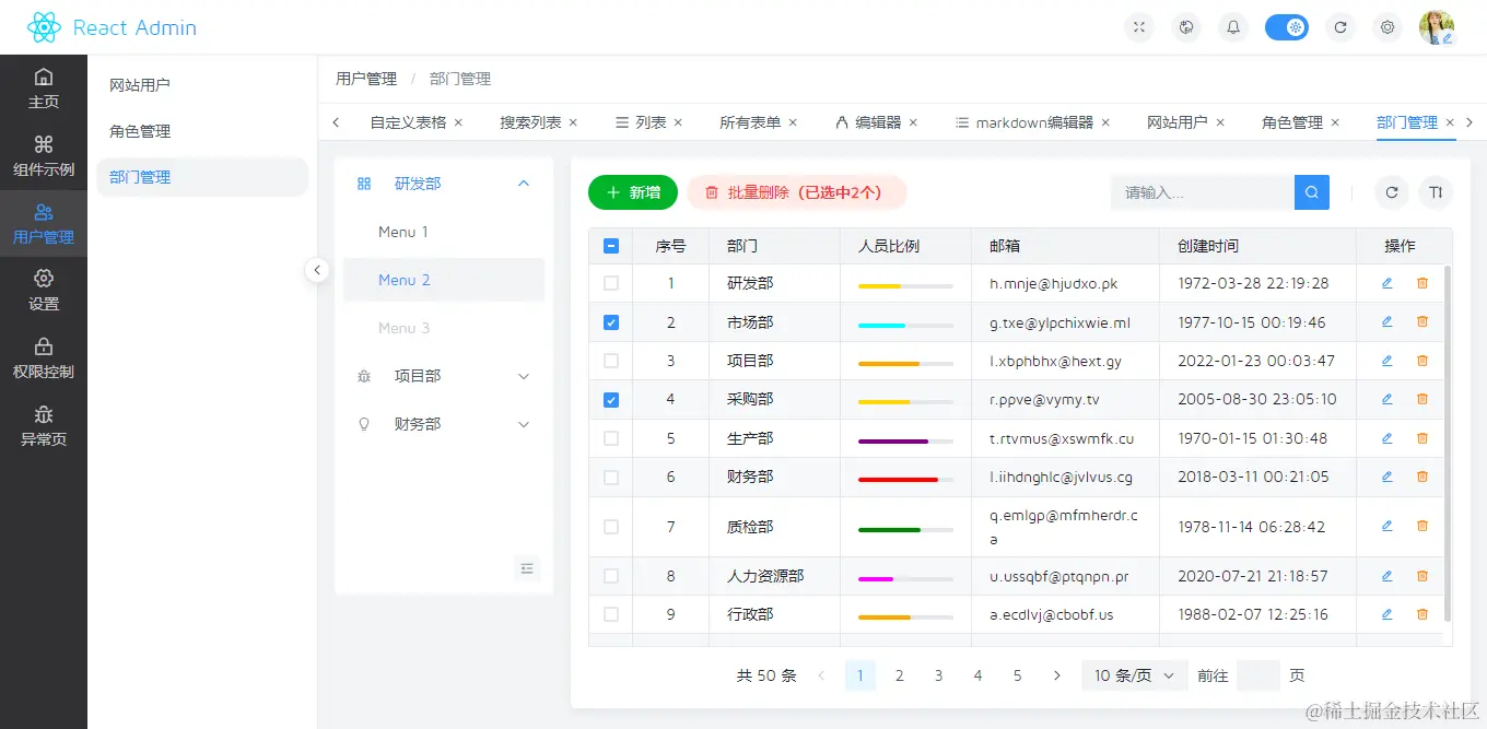 ReactViteAdmin后台管理模板|react18+arco通用后台系统基于react18 hooks+arco. - 掘金