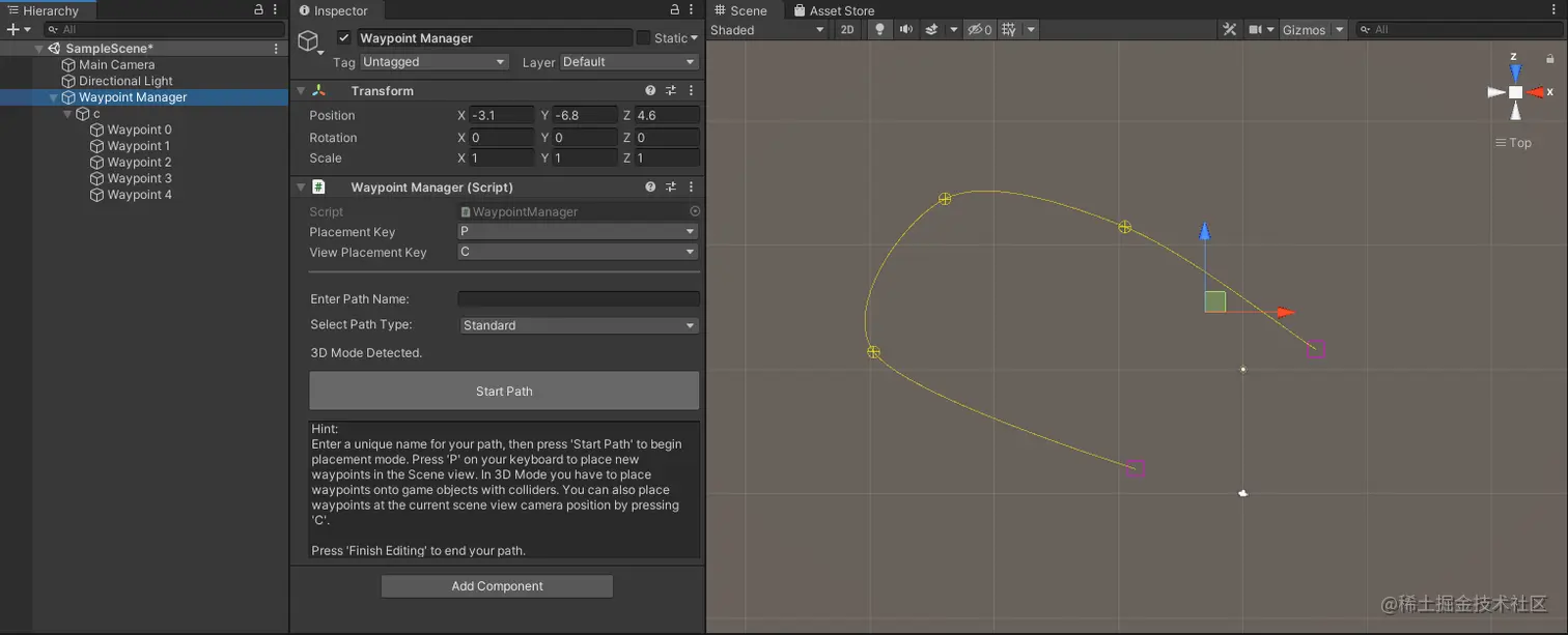 Unity插件分享——Simple Waypoint System本篇文章主要分享一个作者平时在开发过程中使用过的感觉还 - 掘金