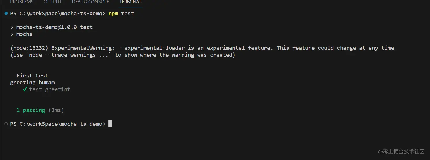 mocha + typescript 单元测试配置新建mocha-ts-demo项目 运行npm初始化命令npm ini - 掘金