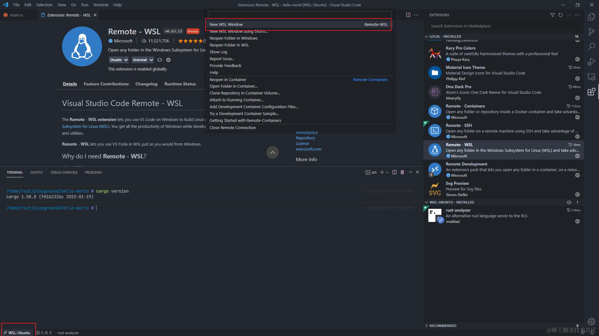 Windows 10 配置 WSL2 + Rust 开发环境完整指南详细教程：在 Windows 10 上安装和配置 W - 掘金
