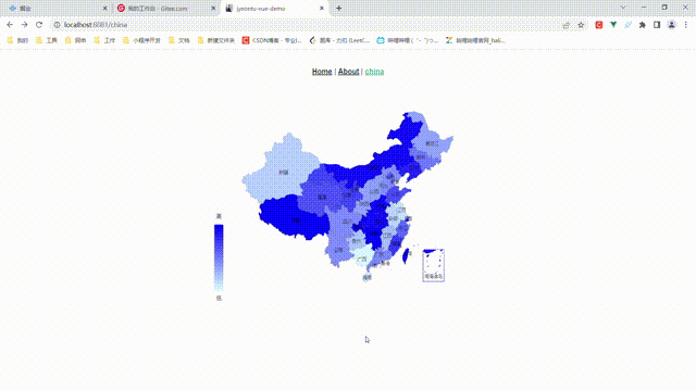 Vue + ECharts realizes drilling linkage of map provinces in China ...