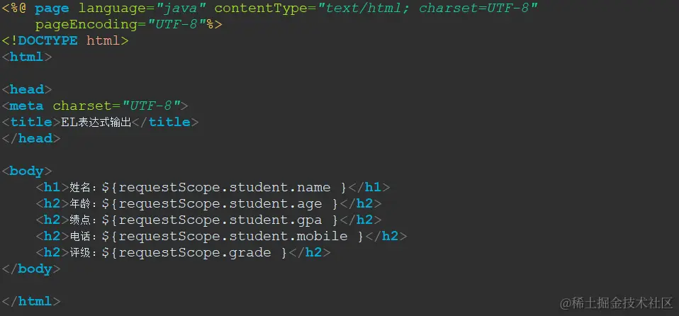 【Java Web】EL表达式解析与应用指南在本文中，我们将探讨EL（Expression Language）表达式，这 - 掘金