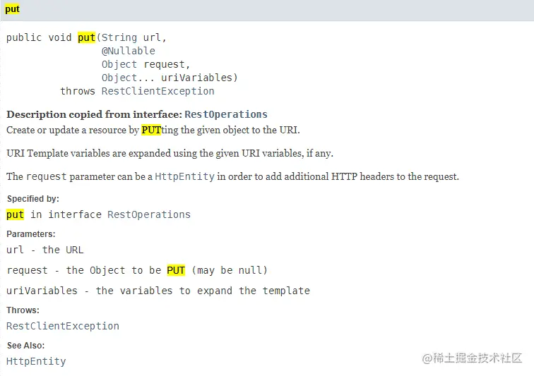 4种Springboot RestTemplate 服务里发送HTTP请求用法RestTemplate与REST资源交互 - 掘金