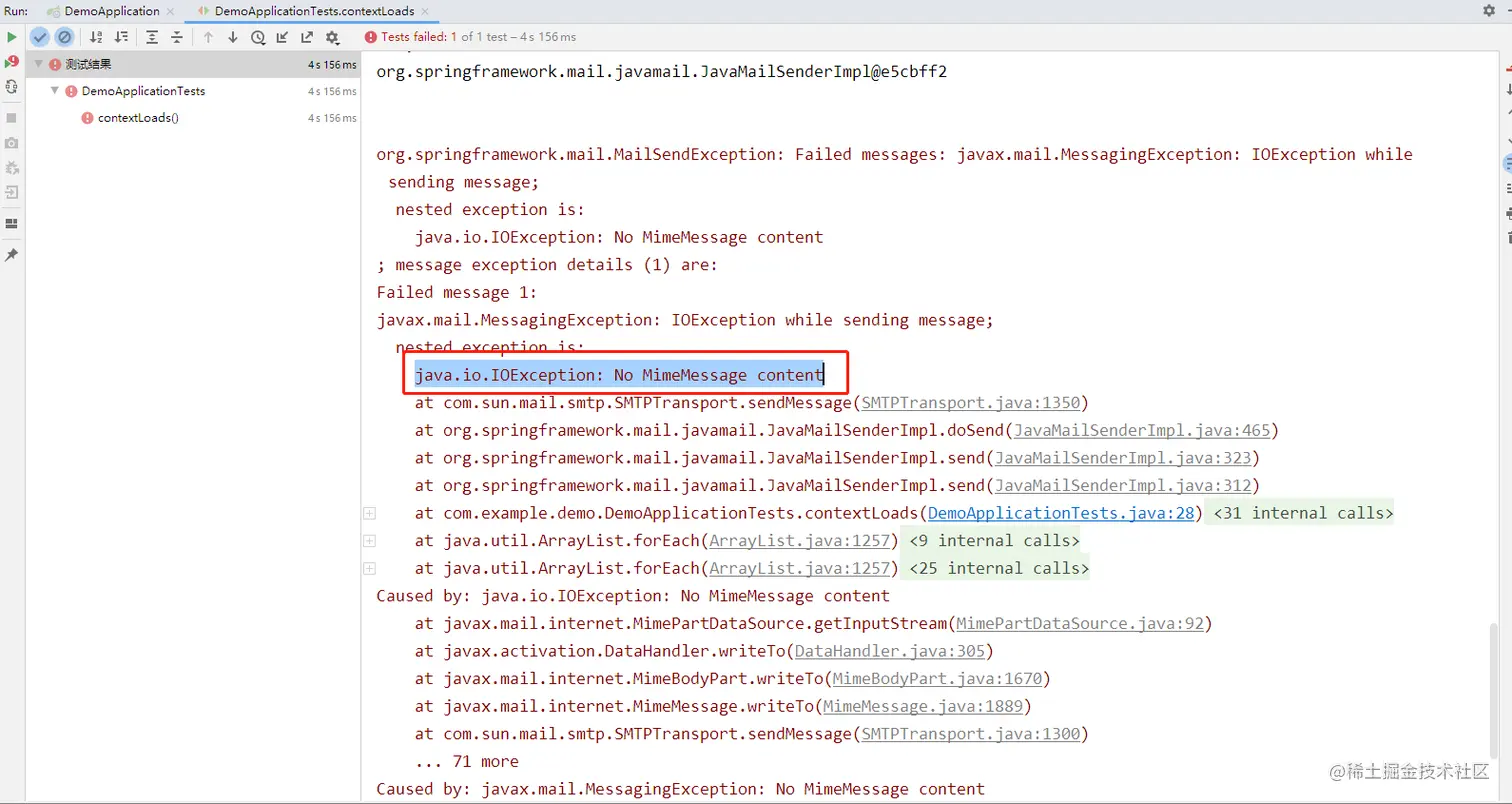 java.io.IOException: No MimeMessage content产生情景 今天学习JavaMail - 掘金