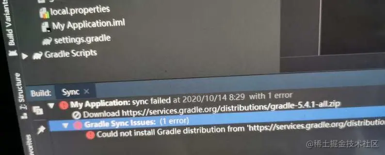 AndroidStudio报错：Could not install Gradle distribution from ‘https://services.gra - 掘金